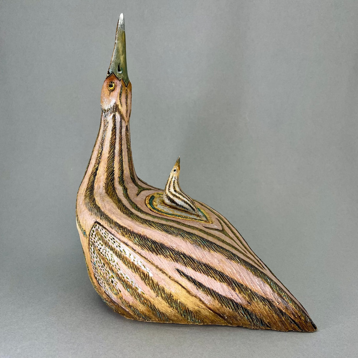 Bittern Container Sculpture by Hilary Audus – Buckinghamshire Craft Guild